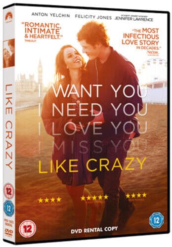 Like Crazy DVD (2012) Anton Yelchin, Doremus (DIR) Cert 12 Pre-Owned ...