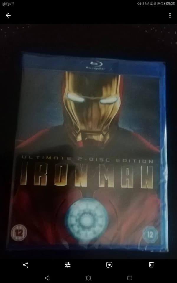 Iron Man Ultimate 2 Disc Edition (BluRay,2008) . Cert 12. Brand New | CDON