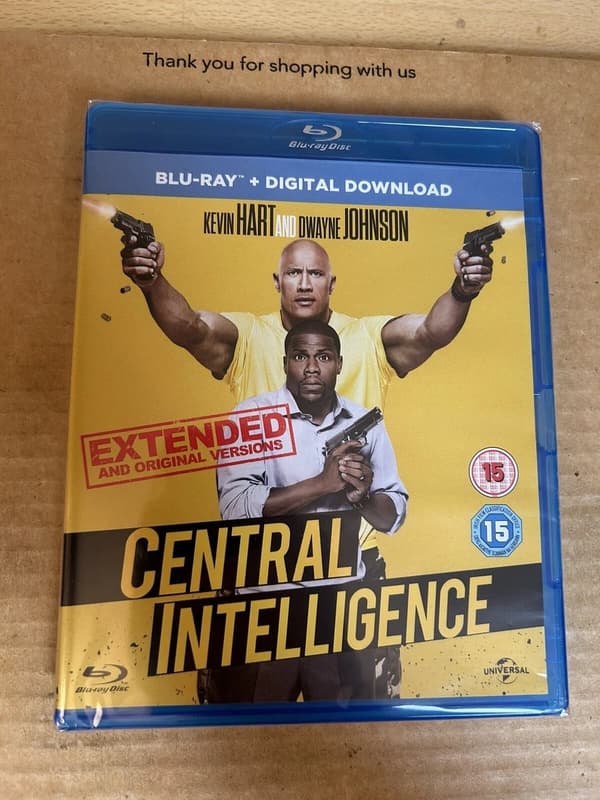 CENTRAL INTELLIGENCE REG free BLU RAY Dwayne Johnson Kevin Hart Brand New | CDON