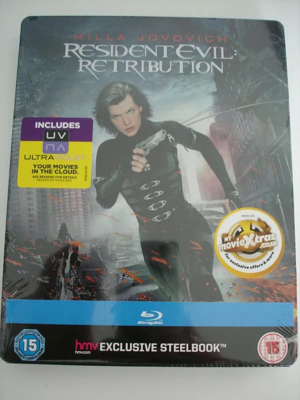 RESIDENT EVIL RETRIBUTION Blu Ray Steelbook Brand New | CDON