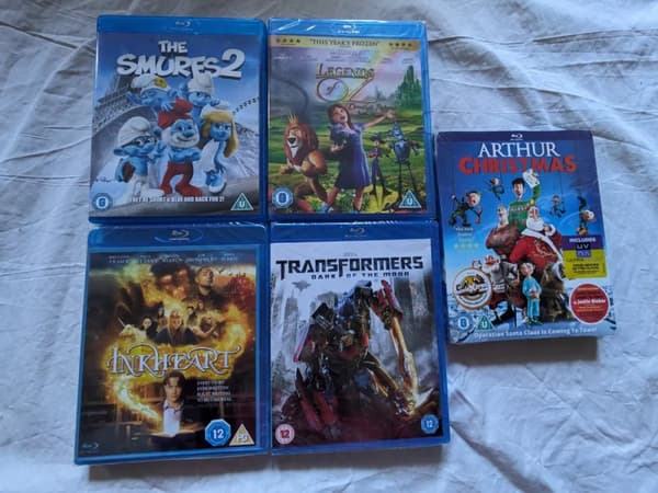 BluRay DVD Bundle Transformers / Christmas / Inkheart Smurfs Lot Brand ...