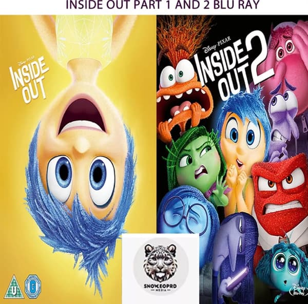 INSIDE OUT PART 1 AND 2 BLU RAY WALT DISNEY PIXAR ANIMATED CARTOON ...