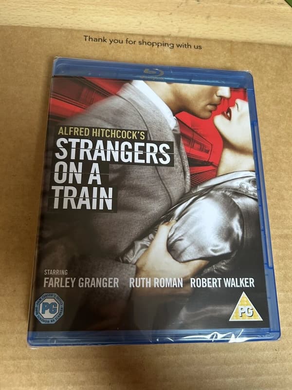 Strangers on a Train (1951) Alfred Hitchcock Rare Reg Free Blu Ray Brand New | CDON