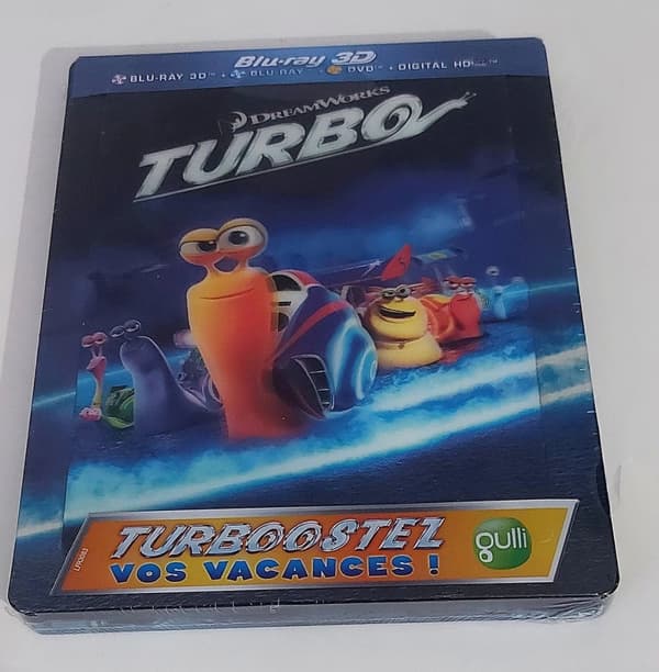 TURBO DREAMWORKS ANIMATION 2D/3D BLU RAY LENTICULAR STEELBOOK Brand New ...