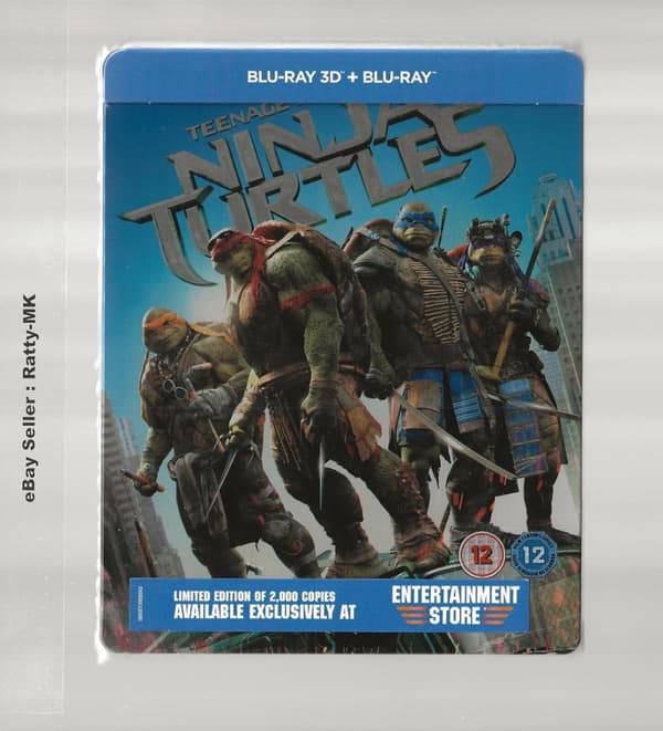 TEENAGE MUTANT NINJA TURTLES 3D + 2D BLU RAY STEELBOOK Brand New | CDON