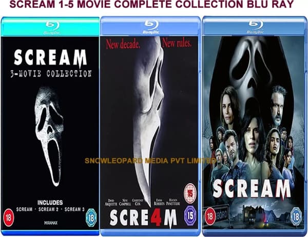 SCREAM 15 MOVIE COMPLETE COLLECTION BLU RAY PART 1 2 3 4 5 FILM R2 Brand New | CDON