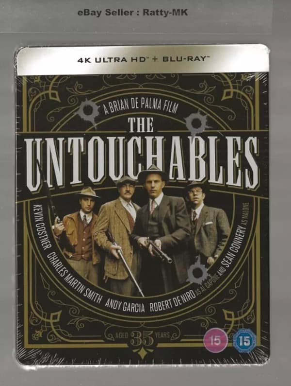 THE UNTOUCHABLES 35th ANNIVERSARY 4K + BLU RAY STEELBOOK Brand New | CDON