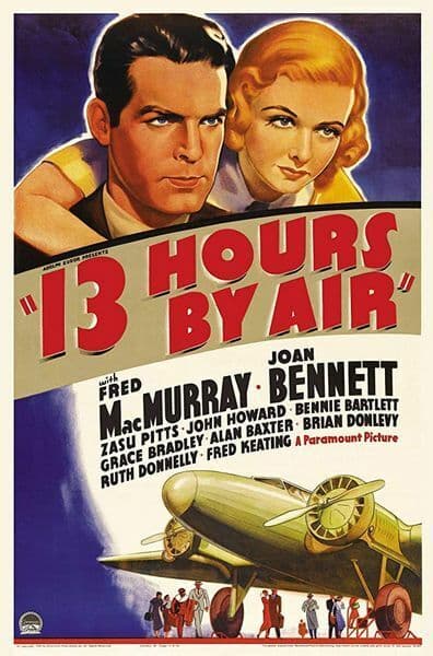 Thirteen Hours by Air Fred MacMurray dir. Leisen Vintage DVD (1936 ...