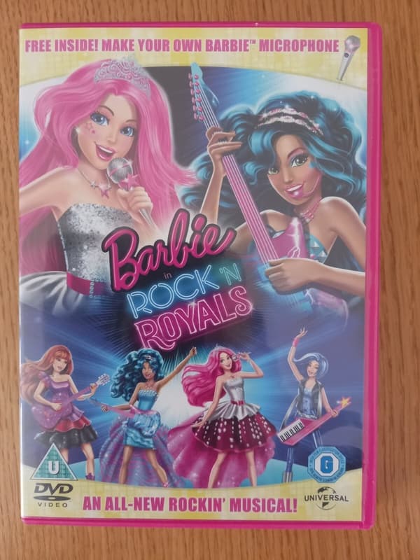 BARBIE IN ROCK N ROYALS KIDS INCLUDES CARD MICROPHONE DVD Brand New | CDON