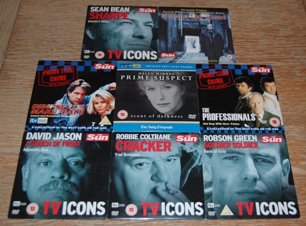 8 CLASSIC TV DETECTIVE 'S - WIRE IN THE BLOOD / CRACKER ect DVD Brand ...