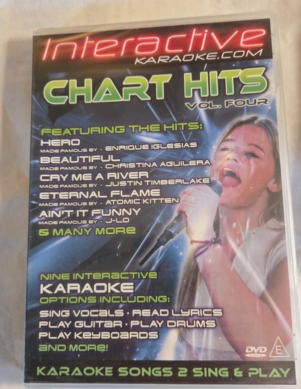 Interactive Karaoke Chart Hits Volume 4 DVD Brand New | CDON