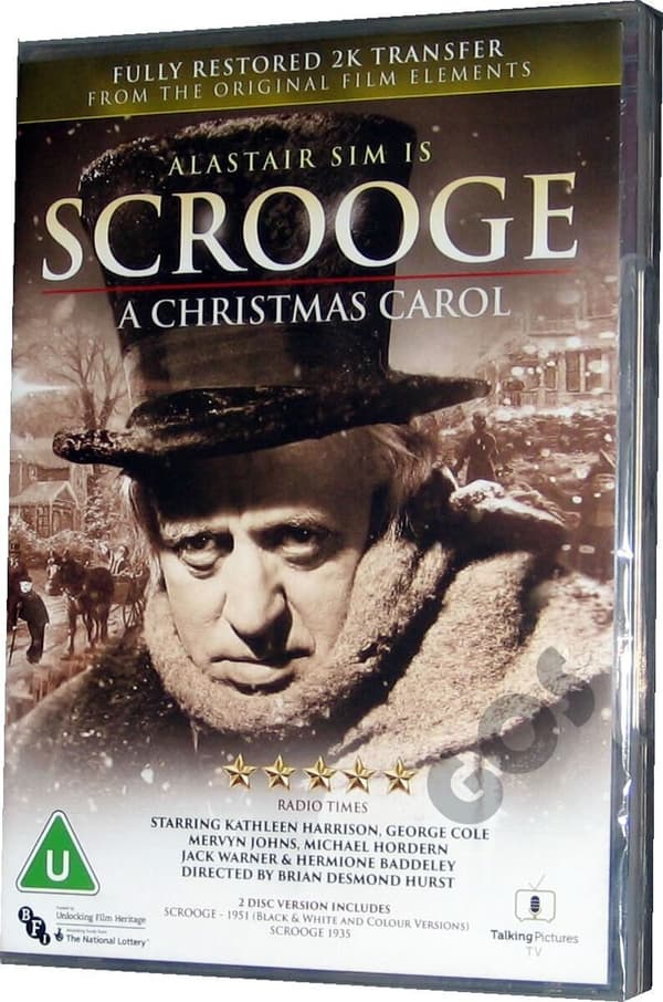 Scrooge A Christmas Carol Alastair Sim Includes Colour Version DVD ...