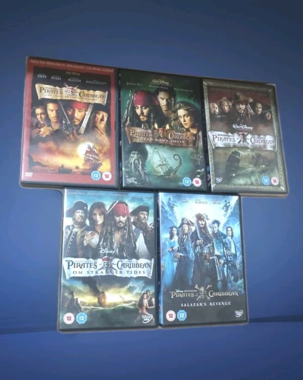 Pirates of the Caribbean: 1,2,3,4,5-Complete Disney Movie Collection ...