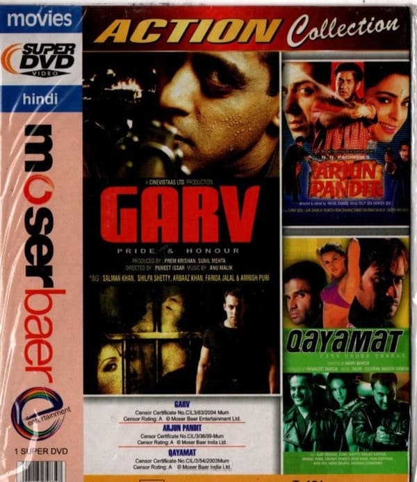 GARV - ARJUN PANDIT - QAYAMAT - MOSERBAER BOLLYWOOD 3 IN 1 DVD Brand ...
