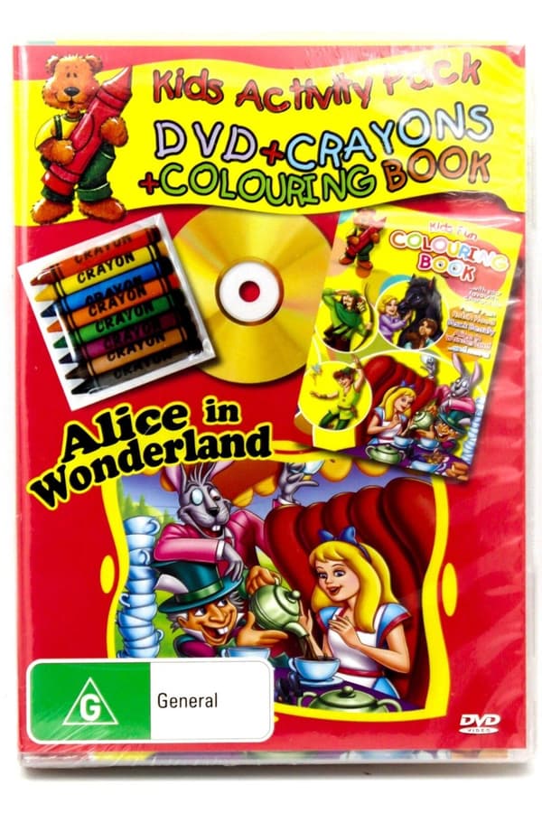 ALICE IN WONDERLAND KIDS ACTIVITY PACK CRAYONS COLOURING BOOK -Kids DVD ...
