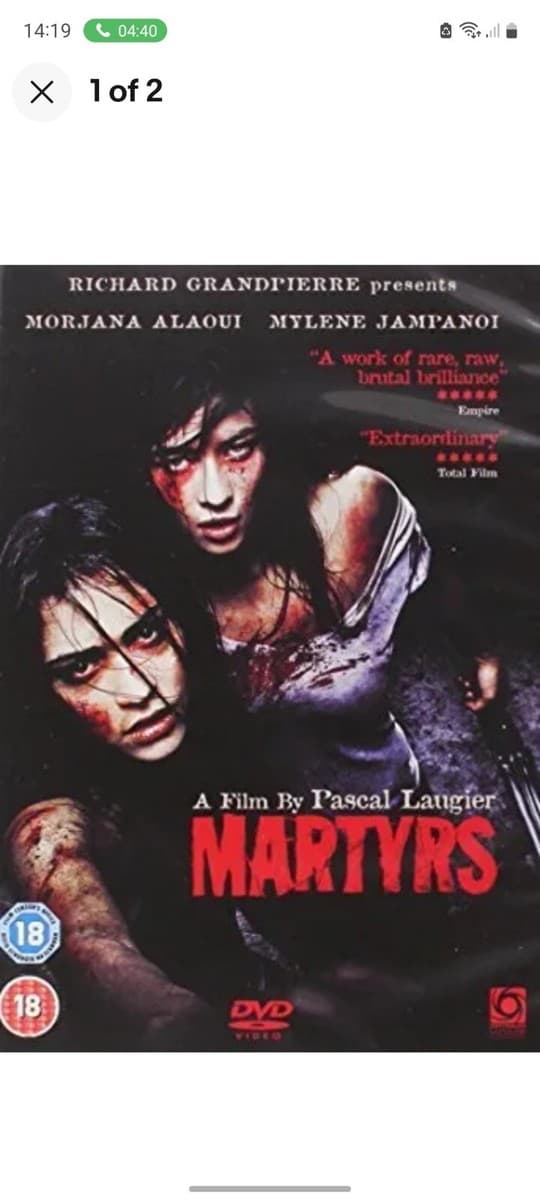 Martyrs By Pascal Laugier Morjane Alaoui Mylene Jampanoli DVD Brand New ...