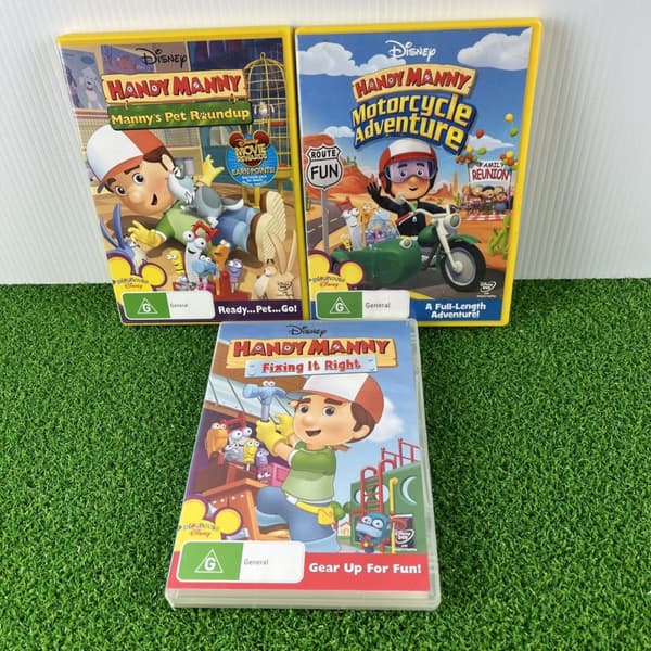 Handy Manny x3 Bundle Lot Assorted Titles as pictured see description ...