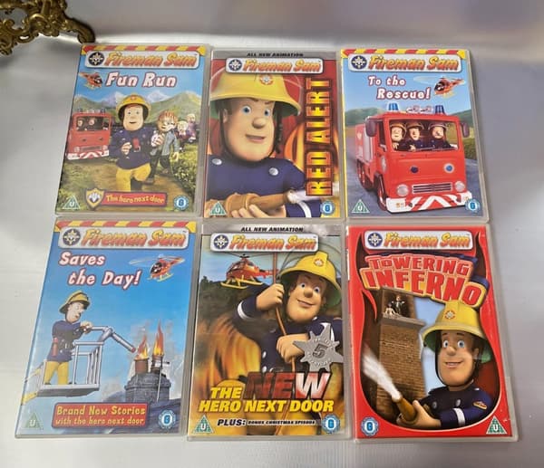 Fireman Sam Lot of 6 Kids Animated Series Fun Run Red Alert DVD Brand ...