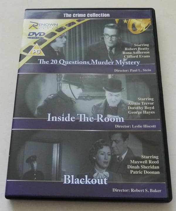 RENOWN TRIPLE FILM 20 QUESTIONS MURDER MYSTERY/INSIDE THE ROOM/BLACKOUT ...