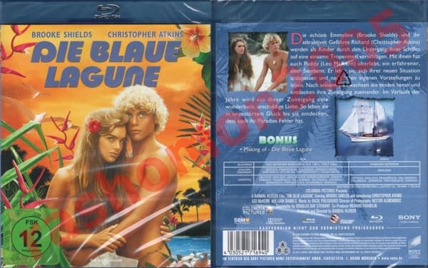 THE BLUE LAGOON Brooke Shields Christopher Atkins Region Blu-ray (1980 ...