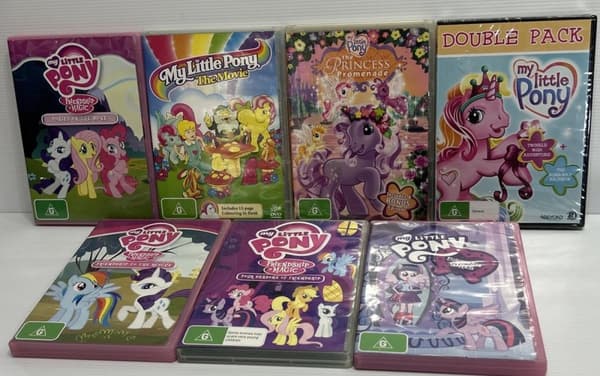 MY LITTLE PONY DVDS X 8 (TESTED) The Movie,equestria,ponies On The Move ...