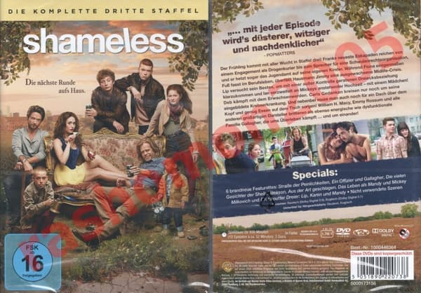 SHAMELESS US TV SERIES SEASON 3 William H Macy DVD Brand New | CDON