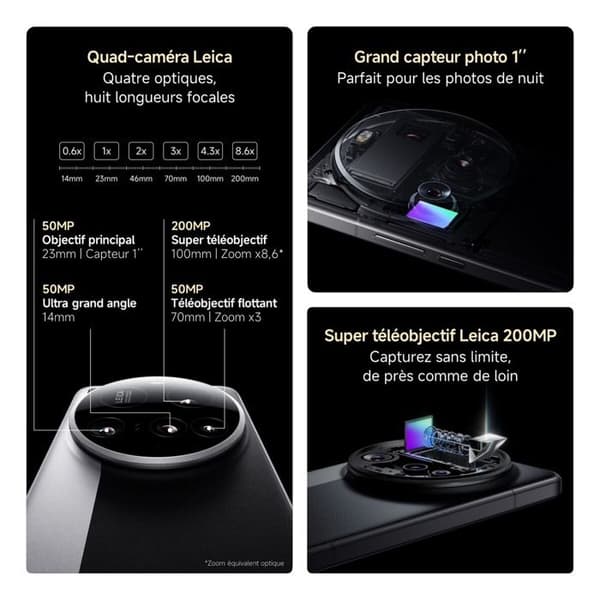 Smartphone - XIAOMI - Xiaomi 15 Ultra - 16 GB RAM - 512 GB - Fyrfaldig ...