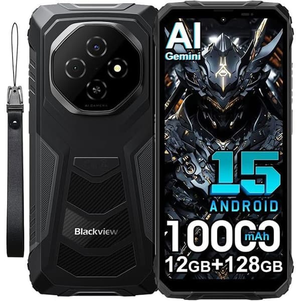 Blackview FORT 1 Oupphärgad Mobiltelefon 6.56" 12Go+128Go 10000mAh Smartphone Android 15 NFC ...