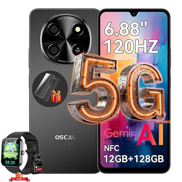 Oscal TIGER 8 Låst Smartphone 5G 6,88 tum 12GB+128GB/SD 2TB 5000mAh ...