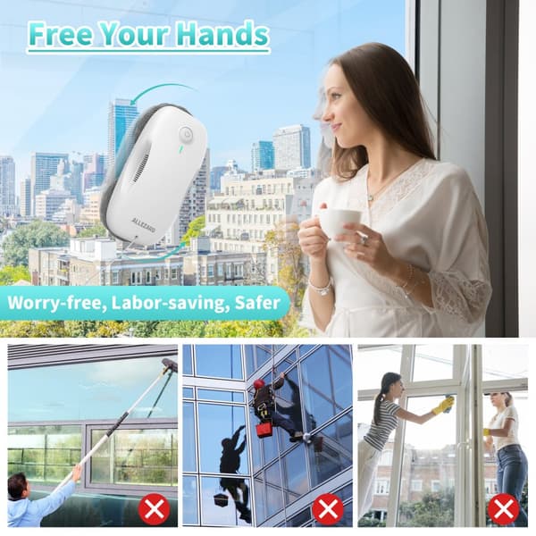 window cleaning robot with remote control Fönsterputsrobot med ...