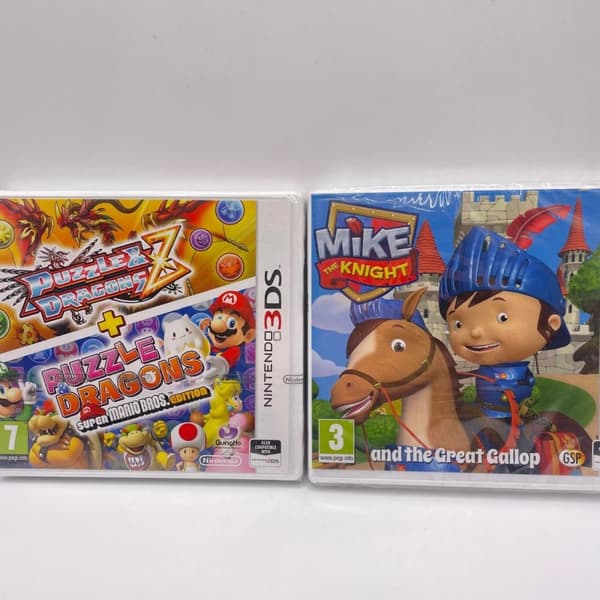 Double Pack of Nintendo 3DS Games Mike the Knight + Puzzle & Dragons ...