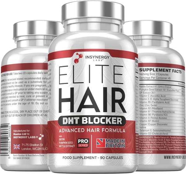 DHT Blocker Elite Hair Growth Vitamins | 16 Ingredients for Women & Men ...