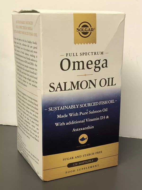 Solgar Salmon Oil Full Spectrum Omega with Vitamin D3 120 Capsules ...