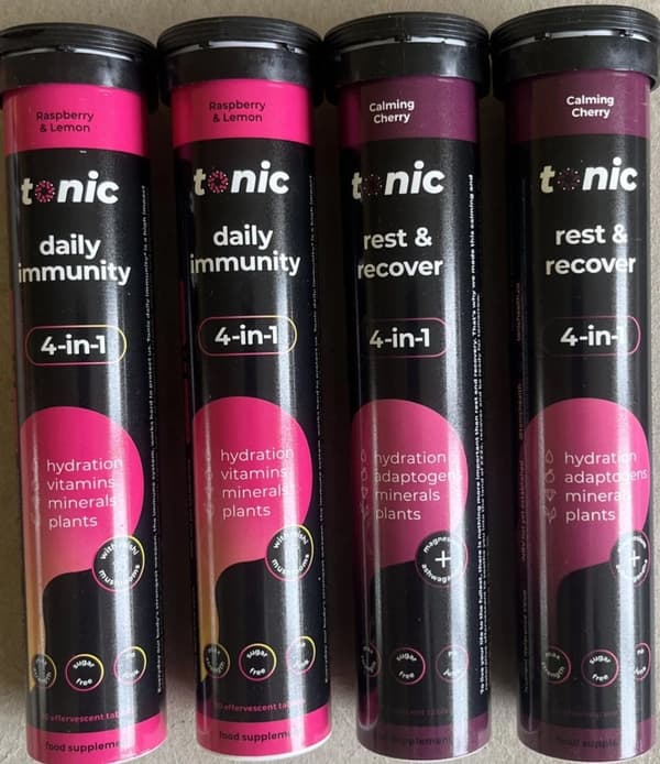 Tonic Daily Immunity Tubes. Effervescent Vitamins/Minerals.2xRaspberry ...