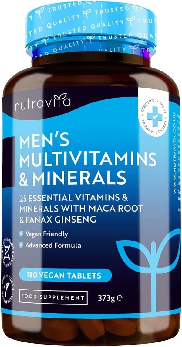 Men's Multivitamins and Minerals 25 Essential Active Vitamins and ...
