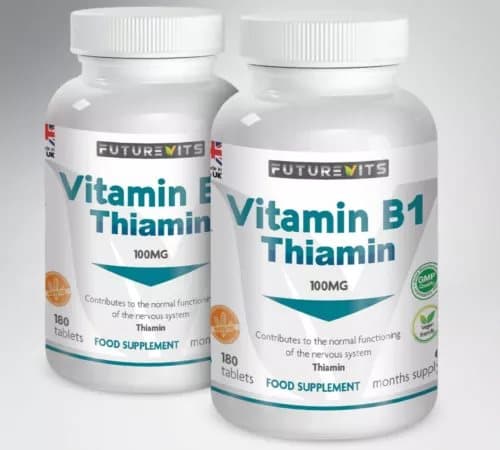 Vitamin B1 Tablets Thiamine 2 x 180 Bottle 100% B1 Tablets Futurevits ...