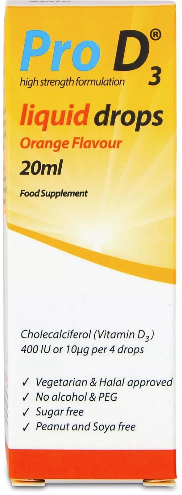 Pro D3 Liquid Drops Orange Flavour 20ml X 1 | CDON
