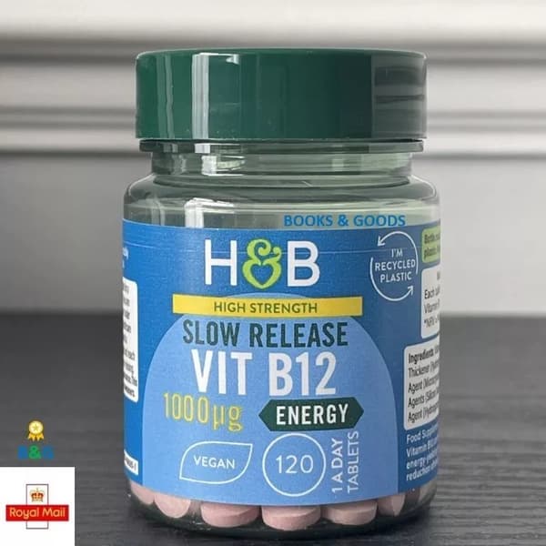 Holland & Barrett High Strength Vitamin B12 + Cyanacobalamin 1000ug 120 ...