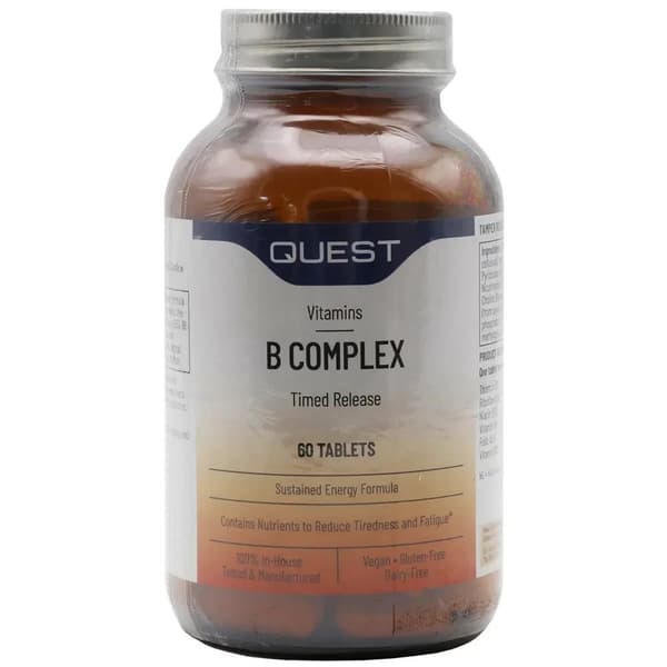 Quest Vitamin B Complex 60 Tablets Timed Release | CDON