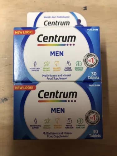 2 X Centrum Men Multivitamin Food Supplement Vitamins 30 Tablets 60 total 07/26 | CDON