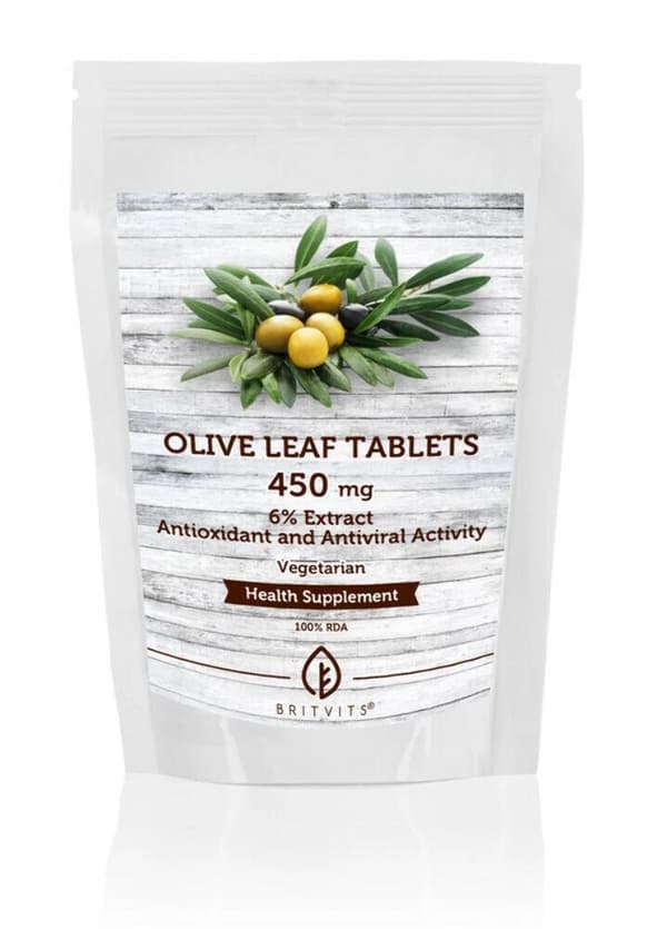 Olive Leaf 450mg Tablets Antioxid Antntiviral Pack of 90 | CDON