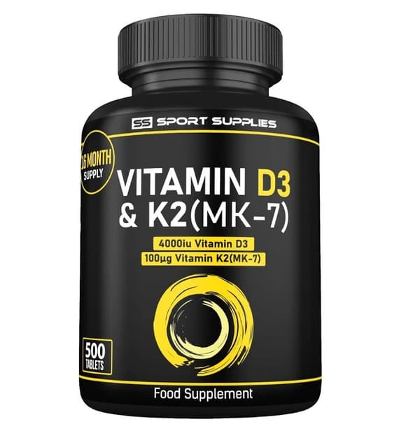 Vitamin D3 K2 500 Tablets 4000 IU D3 & 100μg K2 MK7 Immune & Bone ...