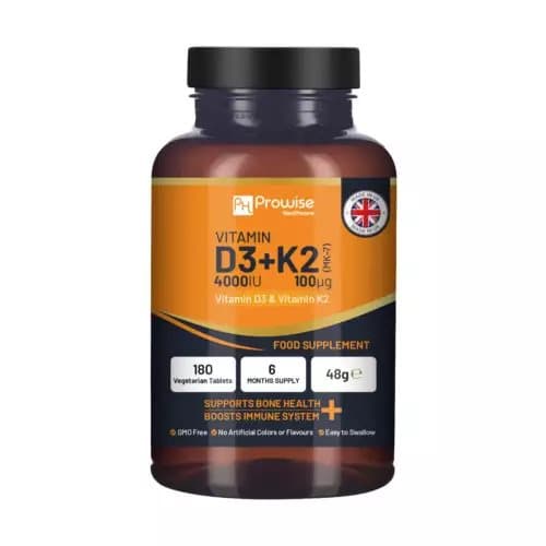 Vitamin D3 with K2 Tablets 180 Tablets, Immunity & Bones | CDON