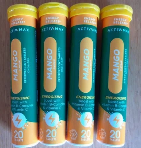 Activ- Max Vitamin B & C Effervescent Energising Tablets. X4 Mango ...