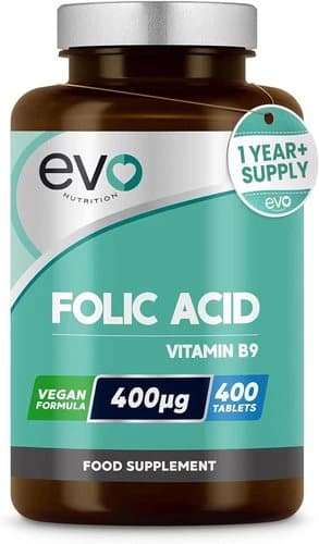 Folic Acid 400Mcg-400 Vegan Vitamin B9 Tablets-13 Month Supply ...