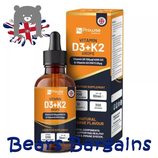 Vitamin D3 Liquid Drops 4000iu K2 MK7 25µg I Orange 30ml | CDON