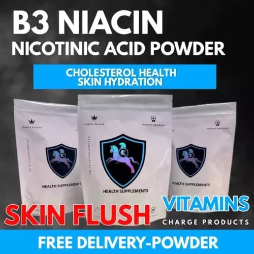 VITAMIN B3 NIACIN Flushing Powder 100g Flush Nicotinic Acid Cholesterol ...