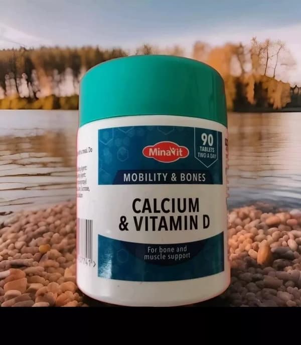 Minavit Calcium & Vitamin D Tablets 2 x 90 Tablets For Bone & Muscle ...