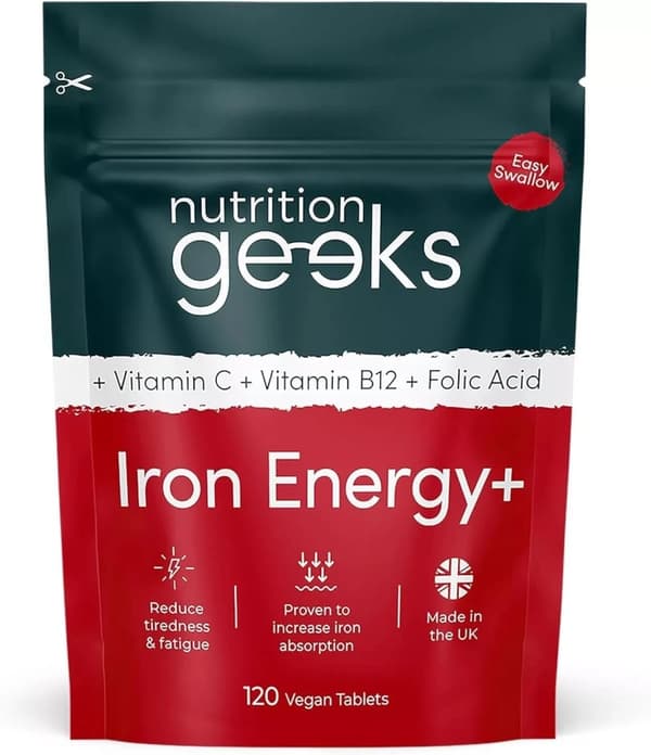 Iron Tablets High Strength Tablets with Vitamin C, B12 & Folic Acid ...