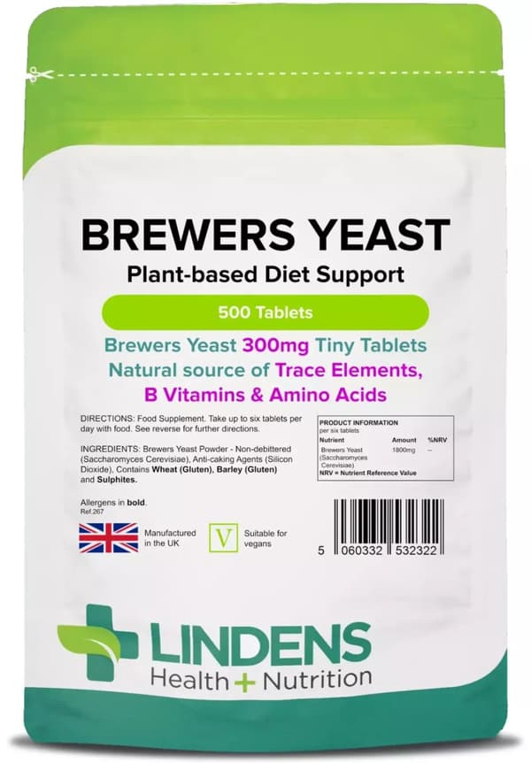 Brewers Yeast 300mg 500 Tablets B Vitamins Digestive Health Cold Flue ...